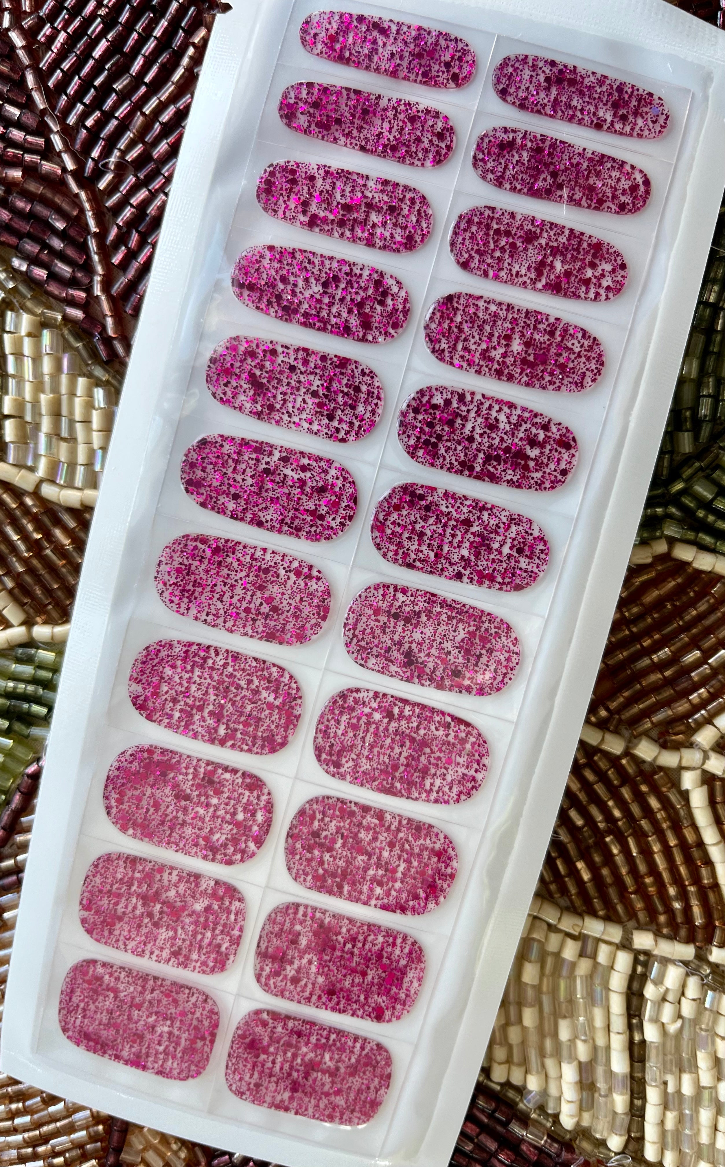 2095 fuschia crystals 2.0 22 strips - No Lamp Needed Gel Wraps ...